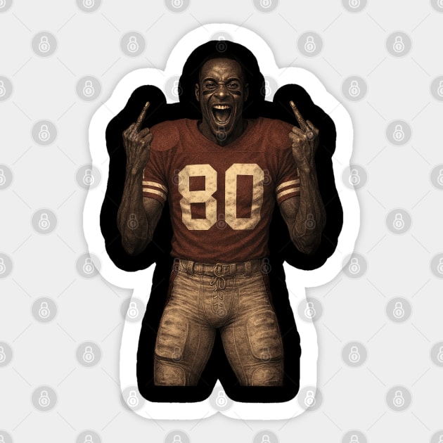 Jerry Rice Middle Finger - Jerry Rice - Sticker | TeePublic